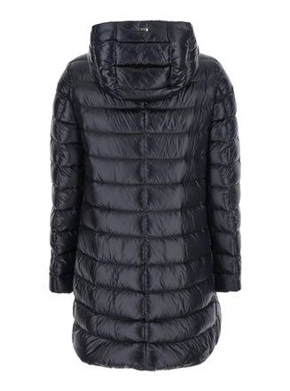 Herno Womens Down Jacket Black Tech Fabric Puffer