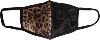 Dolce & Gabbana Leopardenmuster und Satin-Gesichtsmaske - - Accessories - Herren - Braun - ONE SIZE