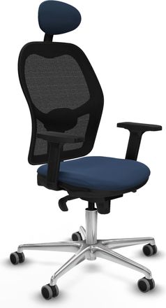 Piqueras y Crespo Sch&ouml;ner Schreibtischstuhl mit 2D-Armen, h&ouml;henverstellbarer Lendenwirbelst&uuml;tze und festem Kopfteil, ausgestattet mit Sincro 5 Positionen und injizierte
