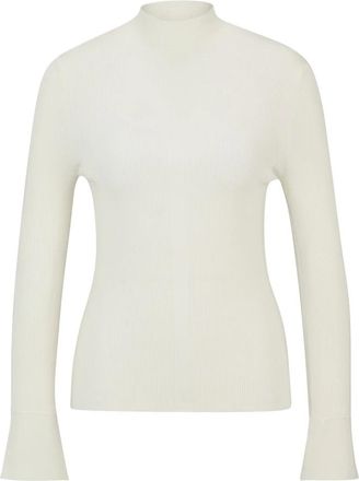 HUGO BOSS Rippstrick-Rollkragenpullover - - Knitwear - Damen - Wei&szlig; - L