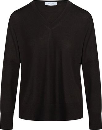 Gran Sasso Pull &agrave; col en V - Femme - Pulls - Brun - Taille: 40 FR
