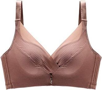 Generic 2026 Soutiens-gorge pour femmes Soutien-gorge sans fil sans couture Bandage Brassiere Tira Sous-v&ecirc;tements, marron, M