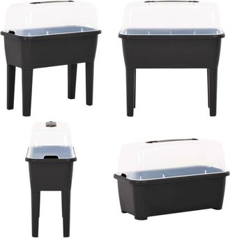 vidaXL Parterre sur&eacute;lev&eacute; 77x38,7x82 cm PP - Jardin Sur&eacute;l&eacute;v&eacute; - Pots De Fleurs Exterieur - Bacs De Culture - Jardinerie - Serres Froides - Home & Living