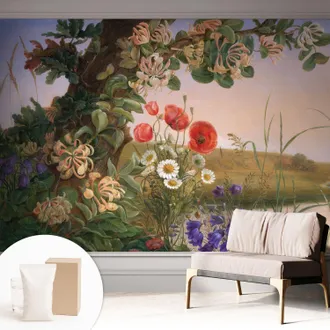 Tulup Carta Da Parati Non Tessuto - Di Alta Qualit&agrave; Per Il Soggiorno La Cucina - Tendenze Moderne - Vlies Ecologico Idillio Floreale 312x219 Cm