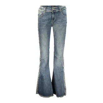 Desigual Femme, Jeans, Bleu, Taille: 40 FR Duol Flared Jeans