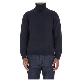 Roberto Collina Blauer Merino Pullover Hochwertig - - Knitwear - Herren - Blau - L