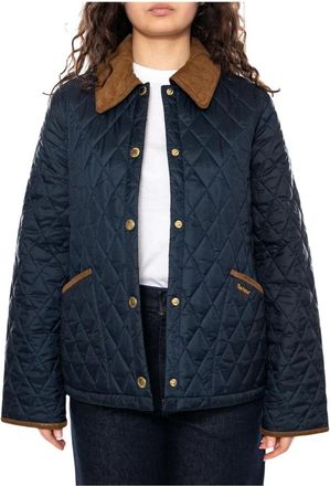 Barbour Femme, Vestes, Bleu, Taille: 42 FR Icons Cropped Liddesdale Quilted Jacket