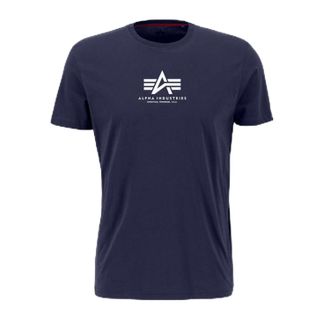 Alpha Industries Herren Basic T Ml T-Shirt, Blau (Naval Blue), M