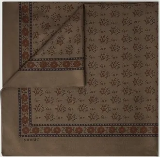 SOEUR FOULARD CLASSIQUE SOIE MARRON
