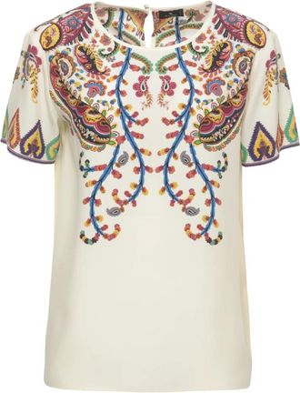 Etro Femme, Blouses et Chemises, Multicolore, Taille: 40 FR T-shirt en soie