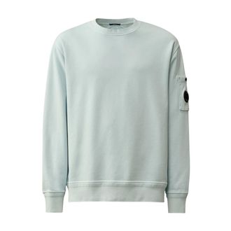 C.P. Company Cotton Diagonal Fleece Lens Sweatshirt - - Sweatshirts & Hoodies - Herren - Blau - M