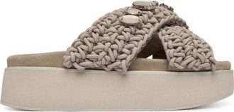 INUIKII Pantoletten Woven Stones Platform 1004.005.0043 Hellgrau