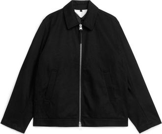 Arket Harrington-Jacke Aus Baumwolle -Schwarz