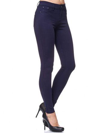 Elara Damen Stretch Hose Skinny Fit Jegging Chunkyrayan H08 Dk.Blue 44 (2XL)
