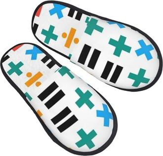 Generic Pantoufle Maison Symbole Math&eacute;matique Hiver Pantoufles Antid&eacute;rapantes Hiver Chaussures Chaudes Confortable Chaudes Pantoufles Pour Chambre Camping Mai