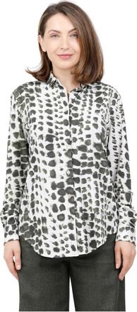 Caliban Femme, Blouses et Chemises, Multicolore, Taille: 40 FR Camicia fantasia in tessuto no iron