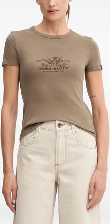 Miss Sixty print-detail T-shirt - Nude