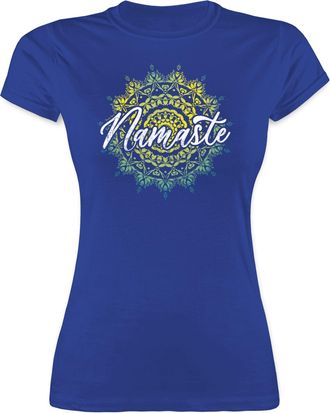 Shirtracer Shirt Damen - Yoga und Wellness Geschenk - Namaste Vintage - XL - Royalblau - Yoga-Bekleidung Meditation namastee Funshirts f&uuml;r Frauen Yoga-t-Shirt sp