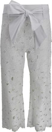 D.exterior Femme, Pantalons, Blanc, Taille: 36 FR Wide Pantalons
