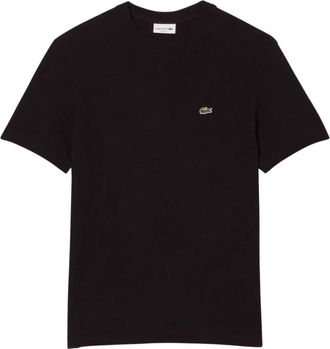 Lacoste Homme, Tops, Noir, Taille: M T-shirt en piqu&eacute; de coton lourd et lin