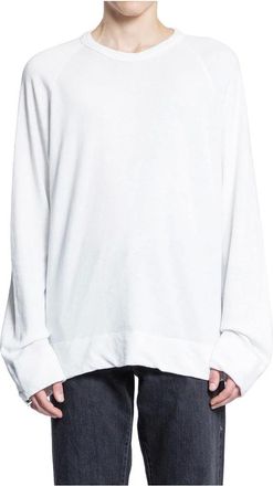 James Perse Homme, Sweatshirts et sweats &agrave; capuche, Blanc, Taille: M SweaT-shirt Vintage Molleton Fran&ccedil;ais