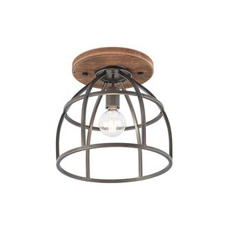 Lindby Plafonnier Rutger &agrave; intensit&eacute; variable (Antique, Classic) en Marron Bois e. a. pour Salon & Salle manger (1 lampe,&agrave; E27) bois plafonnier lampe