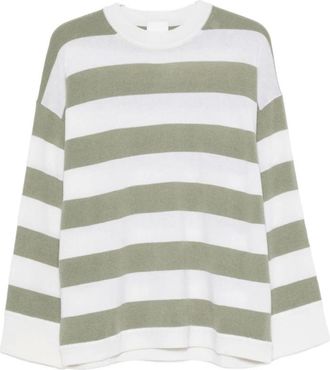 Allude Pull ray&eacute; - Femme - Pulls - Vert - Taille: 38 FR