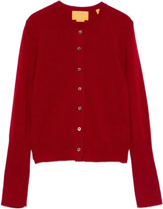 Guest In Residence cardigan à boutonnière - Rouge