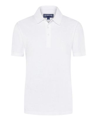 Vilebrequin Unifarbenes Poloshirt aus einem Baumwollmix in