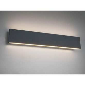 Trio Flache LED Wandleuchte CONCHA Up and Down Anthrazit - 3 Stufen Dimmer, B: 47cm