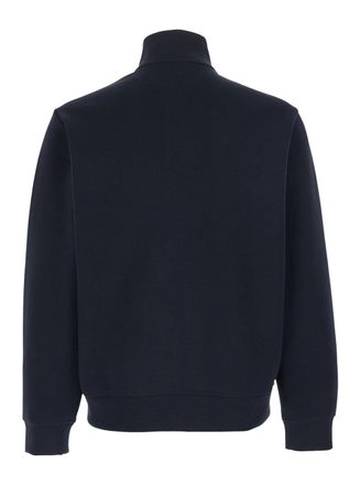 Emporio Armani Mens Sweatshirt High-Neck Blue Cotton Blend Sweatshirts Sweater