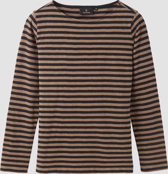 recolution Recolution Damen vegan Longsleeve Iris Stripes Vintage Braun