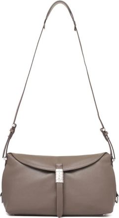 Pinko Pinko, Femme, Sacs, Gris, Taille: ONE Size New Saddle Shoulder Bag