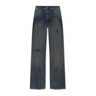 Maison Margiela Femme, Jeans, Bleu, Taille: W27 Jean &agrave; effet vieilli