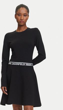 Karl Lagerfeld Kleid für den Alltag A3W13009 Schwarz Regular Fit