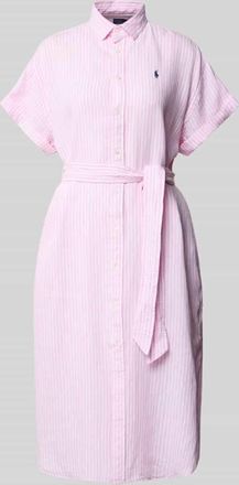 Polo Ralph Lauren Hemdblusenkleid aus Leinen mit Bindeg&uuml;rtel