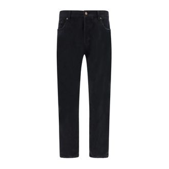 Saint Laurent Relaxed Gerades Jeans - - Jeans - Herren - Schwarzk - W30