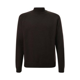 Zanone Zanone Sweaters Marron Fonc&eacute; - Homme - Pulls - Brun - Taille: M