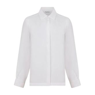 Max Mara Wei&szlig;es Seidenhemd - - Blouses & Shirts - Damen - Wei&szlig; - 2XS