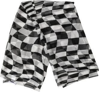 Dolce & Gabbana Femme, Accessoires, Multicolore, Taille: ONE Size Check Silk Wrap Foulard Scarf