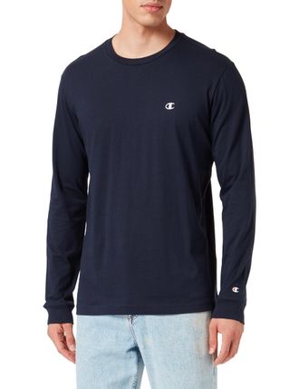 Champion Legacy Basics-L-s Crewneck Langarmshirt f&uuml;r Herren, Marineblau, X-Small