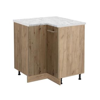 Vicco Meuble dangle R-Line, Ch&ecirc;ne Artisan/Ch&ecirc;ne de Force dor&eacute;, 75.6 cm PT Marbre