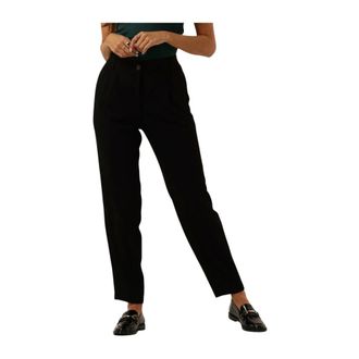 Access Fashion Mom Pants mit Bundfalten - - Trousers - Damen - Schwarzk - XS