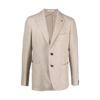 Tagliatore Beiger Blazer aus Wollmischung - - Jackets - Herren - Beige - M
