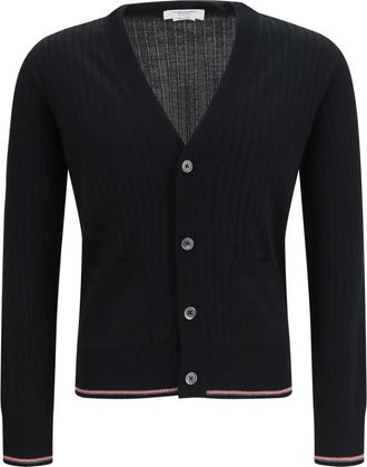 Thom Browne Rippstrick-Cardigan aus Merinowolle - - Knitwear - Herren - Schwarzk - L