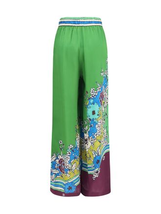 Alemais Womens Nanci Silk Pants Trousers