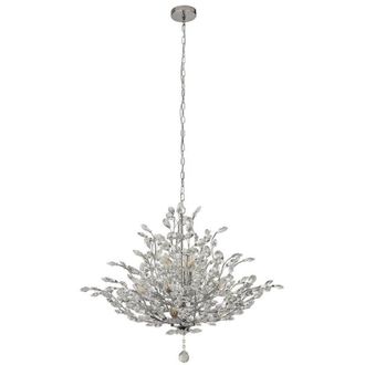 Searchlight Searchlight - Bouquet Suspension chrom&eacute;e &agrave; 11 ampoules, verre cristal