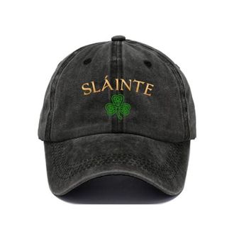 Generic Casquette de baseball unisexe Slainte St. Patrick - Cadeau amusant pour la Saint-Patrick, Noir, M