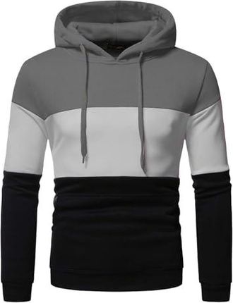 Generic Hauts en polaire pour homme, veste pelucheuse à manches longues pour homme, sweat-shirt dextérieur pour la vie quotidienne, cadeaux de Noël, gris, XXL