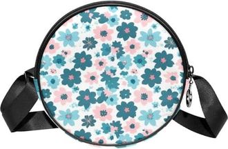 Generic Sac &agrave; bandouli&egrave;re rond pour femme, sac &agrave; bandouli&egrave;re avec fermeture &eacute;clair, bretelles r&eacute;glables, sac &agrave; main rond d&eacute;contract&eacute; pour femmes et filles